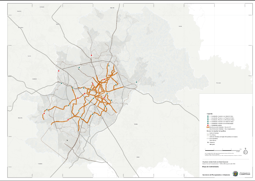 Mapa de Centralidades de Campinas – Coleções