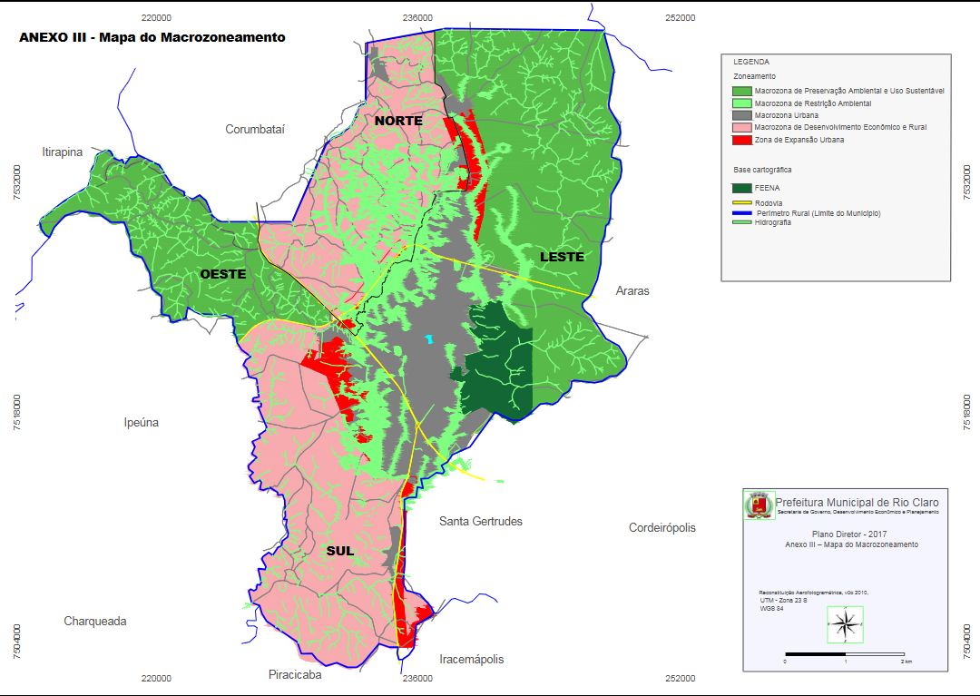 Mapa do Macrozoneamento Urbano e Rural de Rio Claro – Coleções